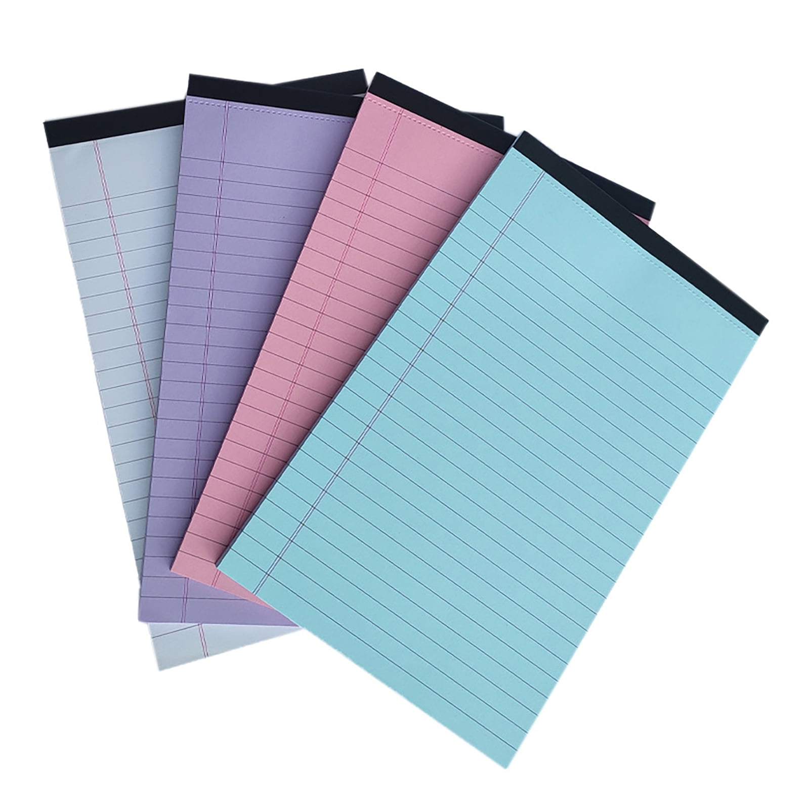 4-Piece Color Notepad Set - 50 Sheets Each, Lined Paper Pads with ...