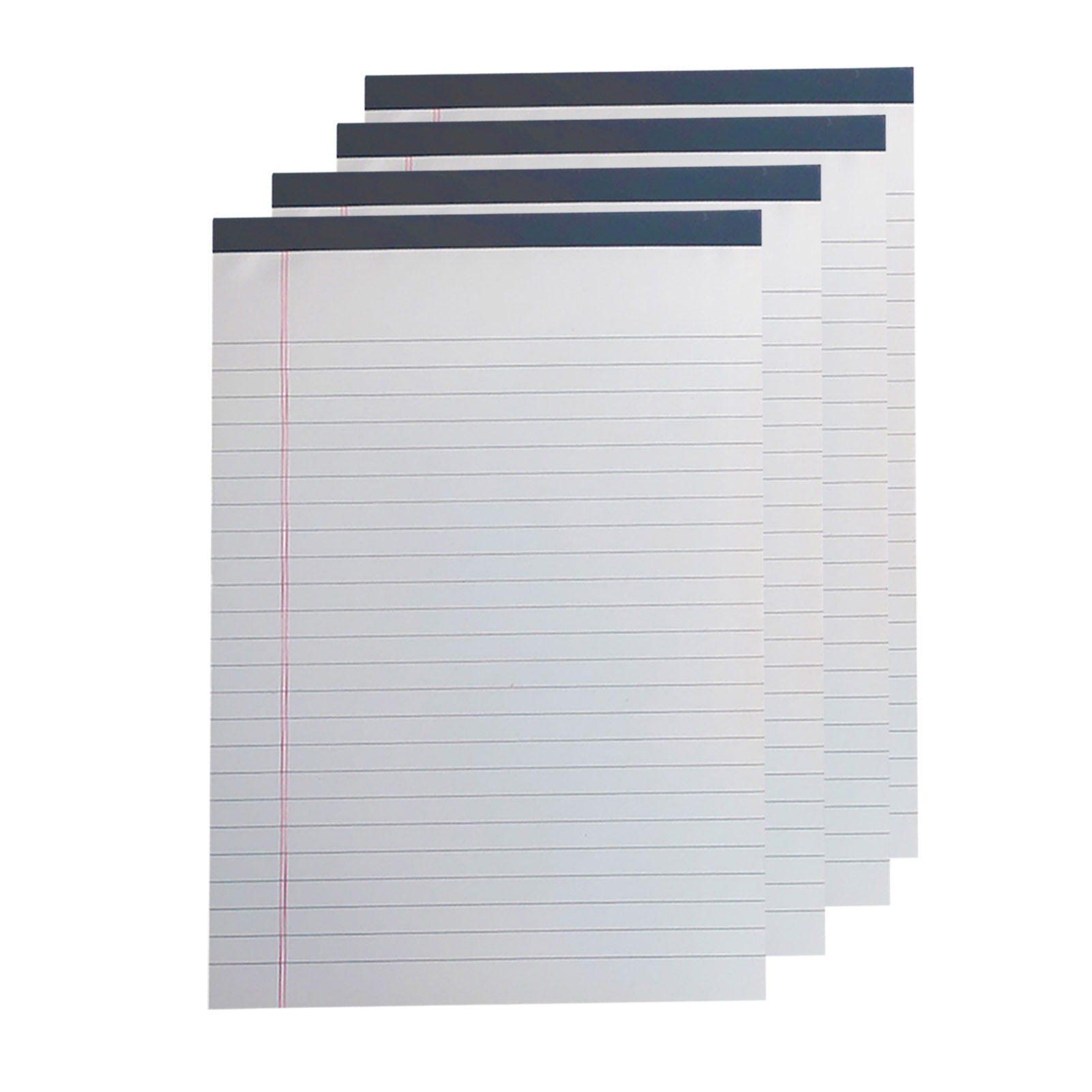 4-Piece Color Notepad Set - 50 Sheets Each, Lined Paper Pads with ...