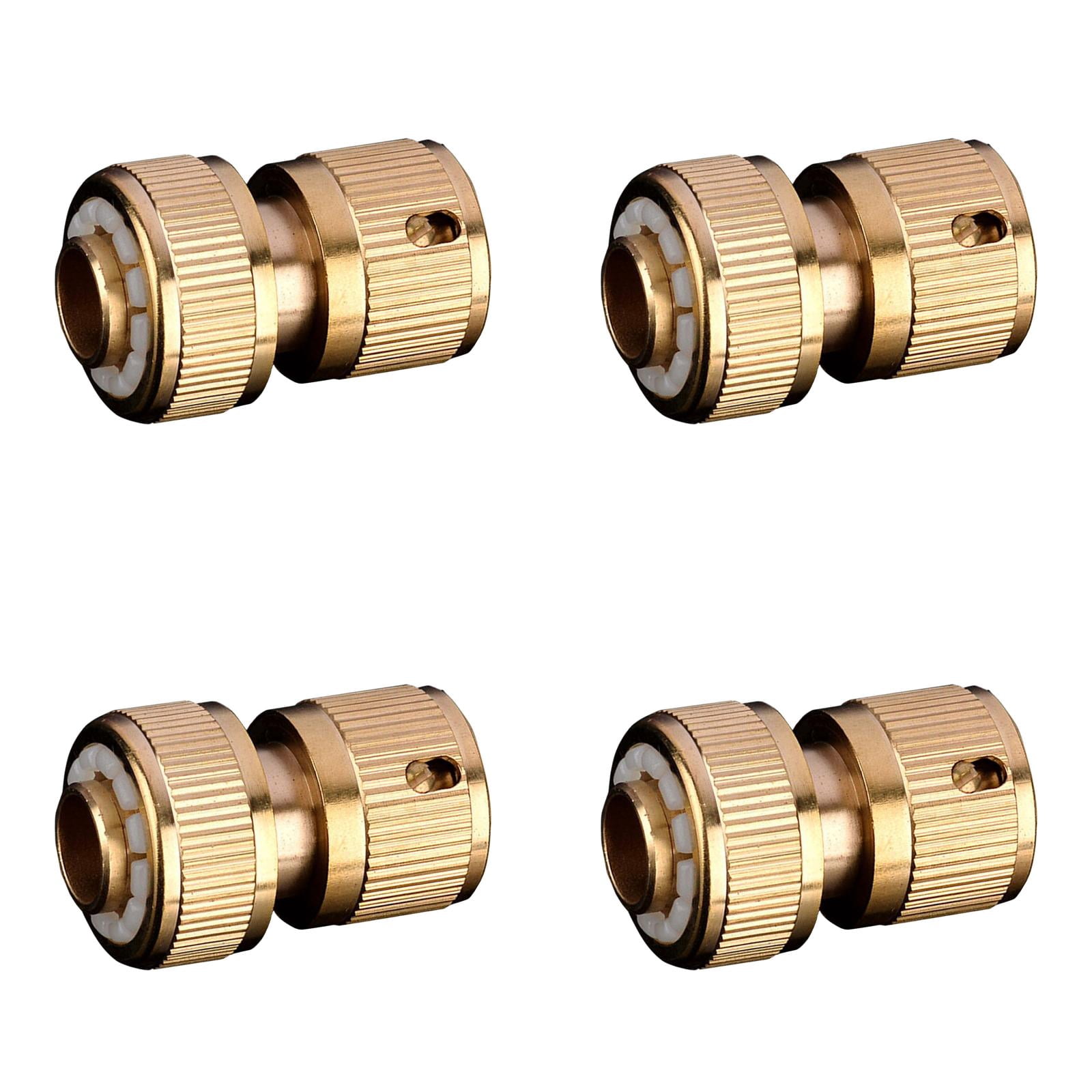 4 Piece Copper Plated 1/2 Aluminum Alloy Water Nipple Type Garden Water ...