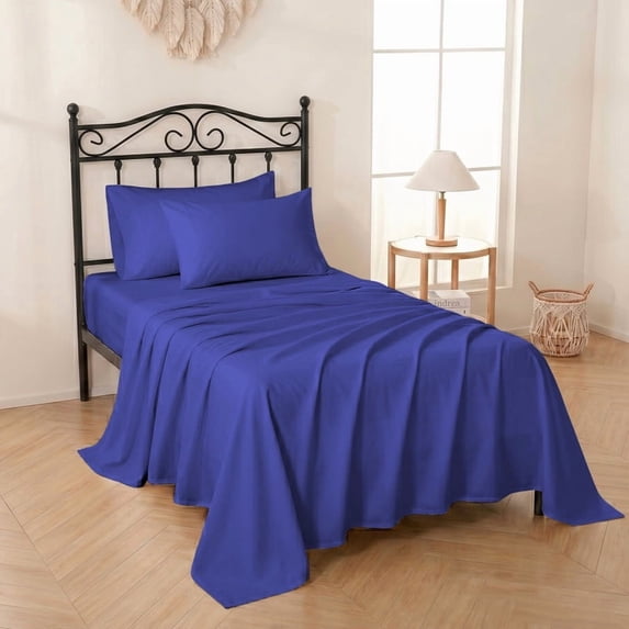 4 Piece Cot Sheets Set 28" x 75" with 6 Inch Deep 100% Egyptian Cotton ...