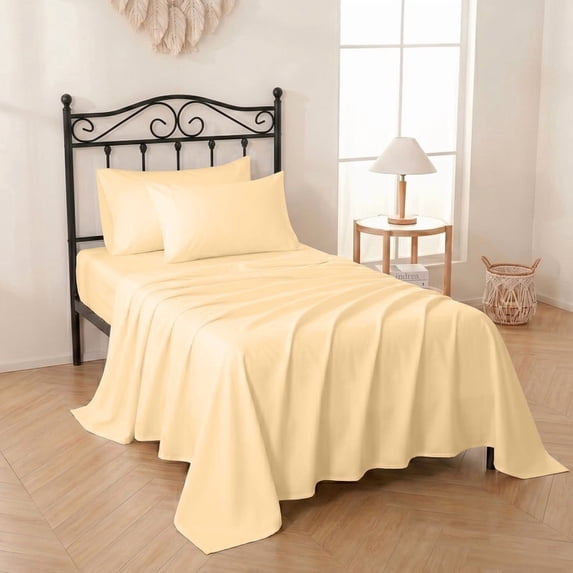 4 Piece Cot Sheets Set 32" x 75" with 9 Inch Deep 100% Egyptian Cotton ...