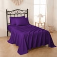 4 Piece Cot Sheets Set Purple Solid (33" x 75"), 100% Egyptian Cotton ...