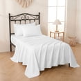 4 Piece Cot Sheets Set White Solid Size (33" x 75"), 100% Egyptian ...