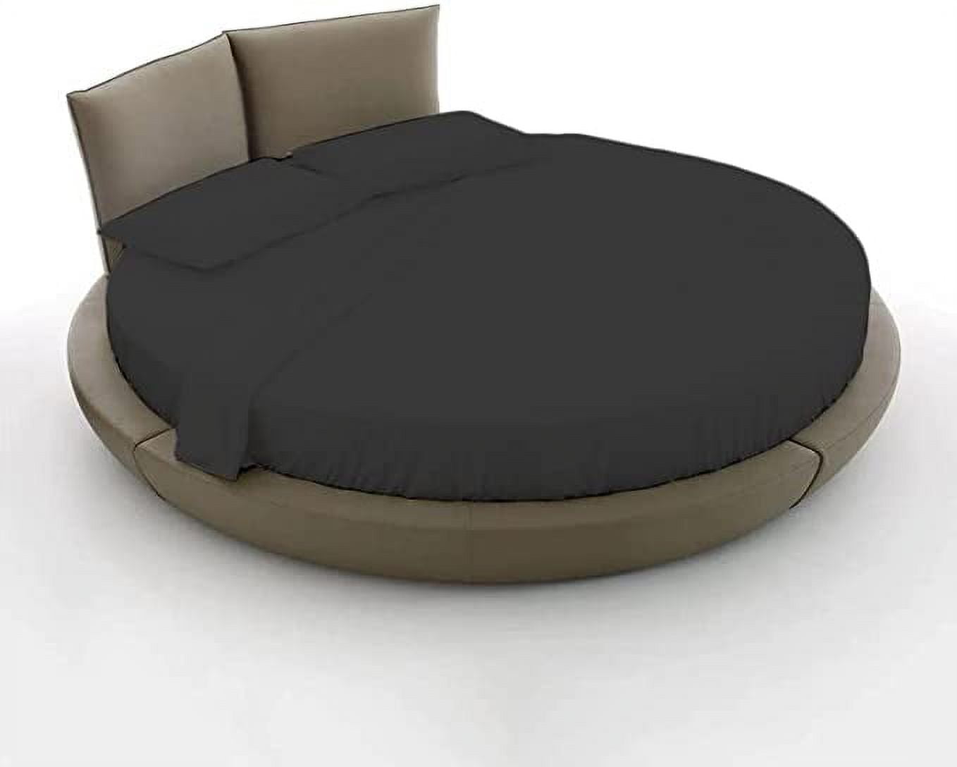 4 Piece Cotton Round Bedsheet 100% Egyptian Cotton, 18" Deep Pocket,92 ...