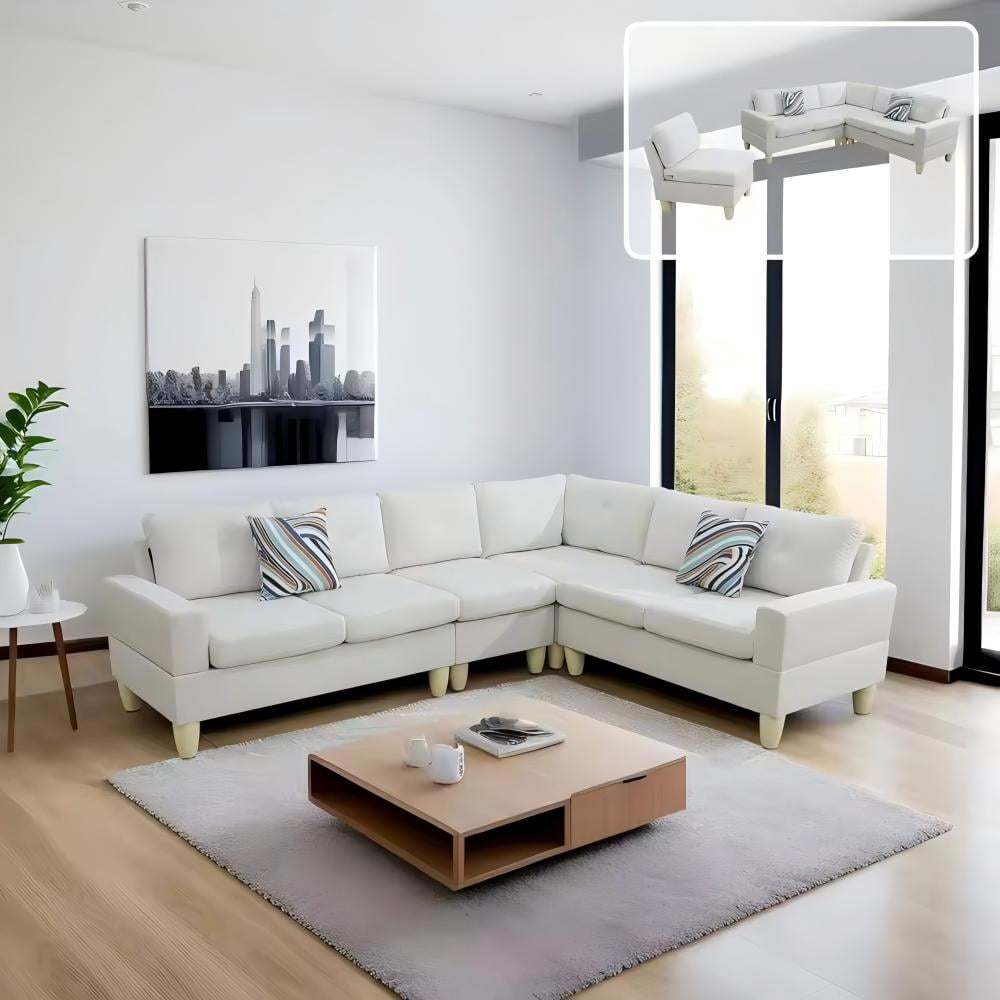 4-Piece Couch Living Room Couch Set with Sofa and Loveseat,Modular L ...