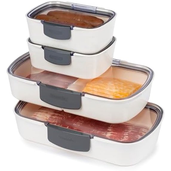 4-Piece Deli Container Set – Airtight, BPA-Free Food Storage with ...
