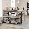 4-Piece Dining Table Set for 4, Kitchen Table and Chairs Set with Bench ...
