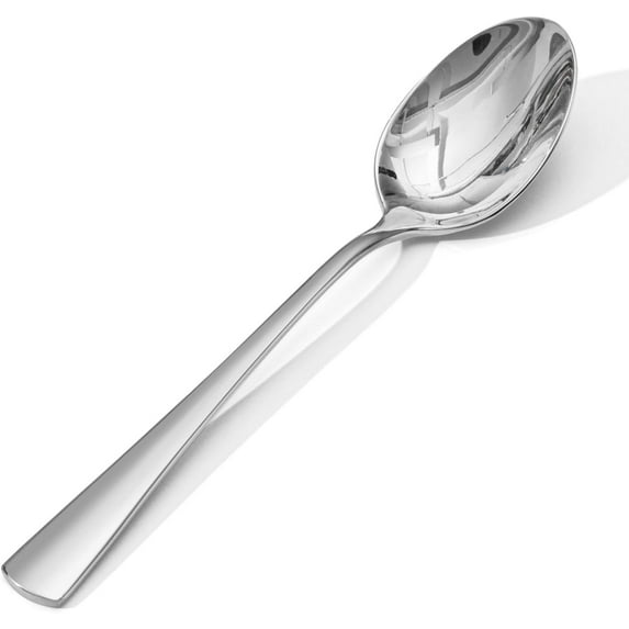 4 Piece Dinner Spoon Set, 18/10 Stainless Steel Spoons, Silver Food ...