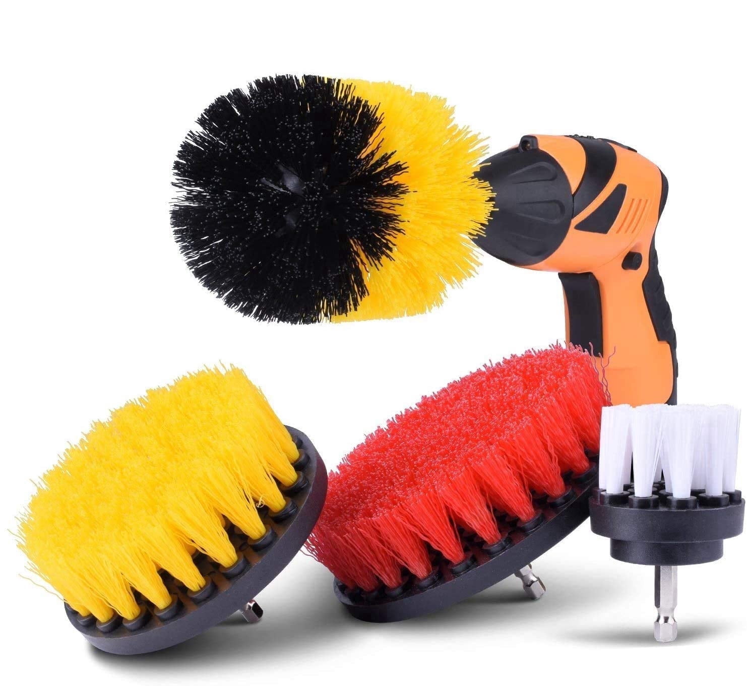 4 Piece Drill Brush Attachment Set for Power Drill, Multi-Surface Power ...