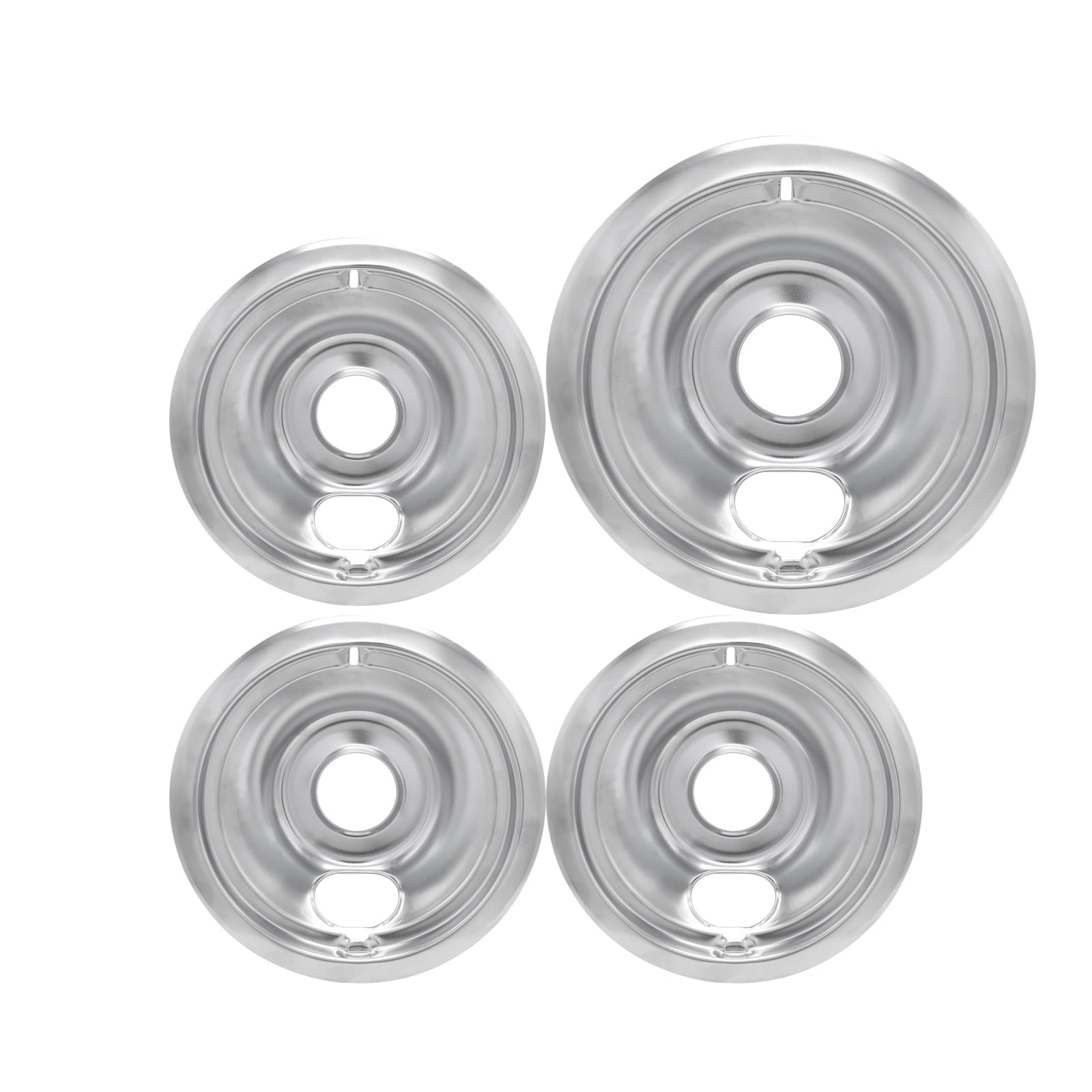 4-Piece Drip Pans Set for GE Stoves - Electric Burner, 3x6in, 1x8in ...