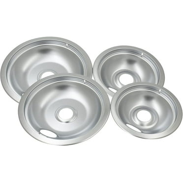 4 Pack Chrome Range Drip Pans for Whirlpool Electric Stove ...