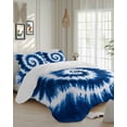 4 Piece Duvet Cover Set Cal king, Blue Tie Dye Vortex Psychedelic Soft ...