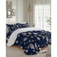 4 Piece Duvet Cover Set Cal king, Cartoon Rocket Space Planet Soft ...