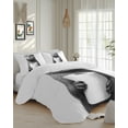 4 Piece Duvet Cover Set Cal king, Funny Grey Otters Rolls Toilets Soft ...