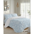 4 Piece Duvet Cover Set Cal king, Modern Pastoral Flower on Light Blue ...
