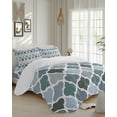4 Piece Duvet Cover Set Cal king, Moroccan Geometric Pattern Soft ...