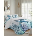 4 Piece Duvet Cover Set Cal king, Ocean Turtle Coral Starfish Octopus ...