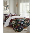 4 Piece Duvet Cover Set Cal king, Retro Medieval Roses Flowers Soft ...
