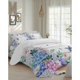 4 Piece Duvet Cover Set Cal king, Rustic Flower Leaf Butterfly Soft ...