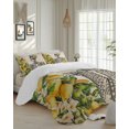 4 Piece Duvet Cover Set Cal king, Summer Lemon Leaf Skull Soft ...