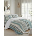 4 Piece Duvet Cover Set Cal king, Vintage Boho Stripes Watercolor Soft ...