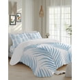 4 Piece Duvet Cover Set Cal king, Watercolor Coastal Palm Leaves Soft ...