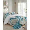 4 Piece Duvet Cover Set Cal king, Watercolor Jellyfish Seaweed Coral ...