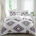 4 Piece Duvet Cover Set Full, Farm Aztec Pattern Soft Breathable ...