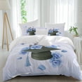 4 Piece Duvet Cover Set Full, Graduation Cap Flowers Roses Soft ...