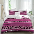 4 Piece Duvet Cover Set Full, Mexican Rose Red Stripes Animal Print ...
