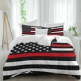 4 Piece Duvet Cover Set Full, Modern USA Stripe Star Flag Soft ...