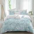4 Piece Duvet Cover Set Full, Ocean Coral Starfish Conch Shell Soft ...