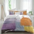 4 Piece Duvet Cover Set Full, Orange Oil Painting Gradient Abstract ...