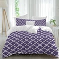 4 Piece Duvet Cover Set Full, Purple Morocco Ethnic Pattern Soft ...