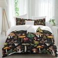 4 Piece Duvet Cover Set Full, Retro Mushroom Plant Leaves Soft ...