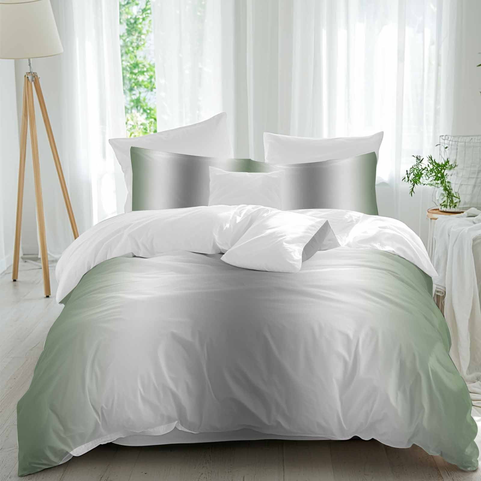 4 Piece Duvet Cover Set Full, Rustic Farmhouse Colorful Gradients Soft ...