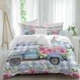 4 Piece Duvet Cover Set Full, Spring Is Coming Words Truck Soft ...
