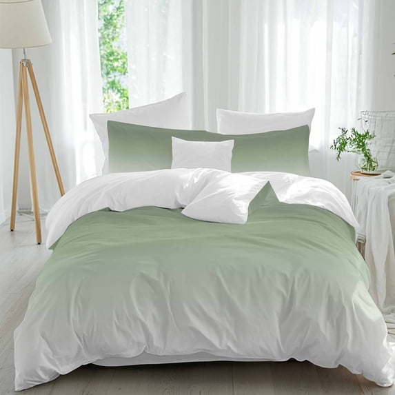 4 Piece Duvet Cover Set Full, Spring Gradient Simplistic Soft ...