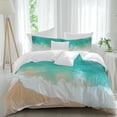 4 Piece Duvet Cover Set Full, Summer Seaside Beach Wave Soft Breathable ...