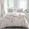 4 Piece Duvet Cover Set Full, Vintage Country Floral Leaves Soft ...