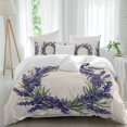 4 Piece Duvet Cover Set Full, Watercolor Spring Garland Soft Breathable ...