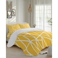 4 Piece Duvet Cover Set Queen, Abstract Geometric Pattern Soft ...