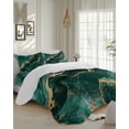 4 Piece Duvet Cover Set Queen, Abstract Marble Stone Texture Soft ...
