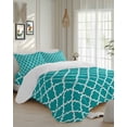 4 Piece Duvet Cover Set Queen, Abstract Morocco Pattern Soft Breathable ...