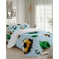 4 Piece Duvet Cover Set Queen, Abstract Watercolor Football Soft ...