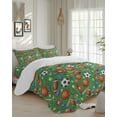 4 Piece Duvet Cover Set Queen, Basketball Soccer Baseball Football Soft ...