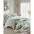 4 Piece Duvet Cover Set Queen, Cartoon Otter Summer Coral Soft ...