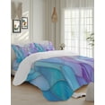 4 Piece Duvet Cover Set Queen, Colorful Glass Splicing Art Soft ...