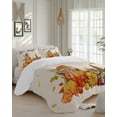 4 Piece Duvet Cover Set Queen, Fall Thanksgiving Pumpkin Gnome ...