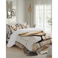 4 Piece Duvet Cover Set Queen, Farmhouse Chicken Wood Board Soft ...